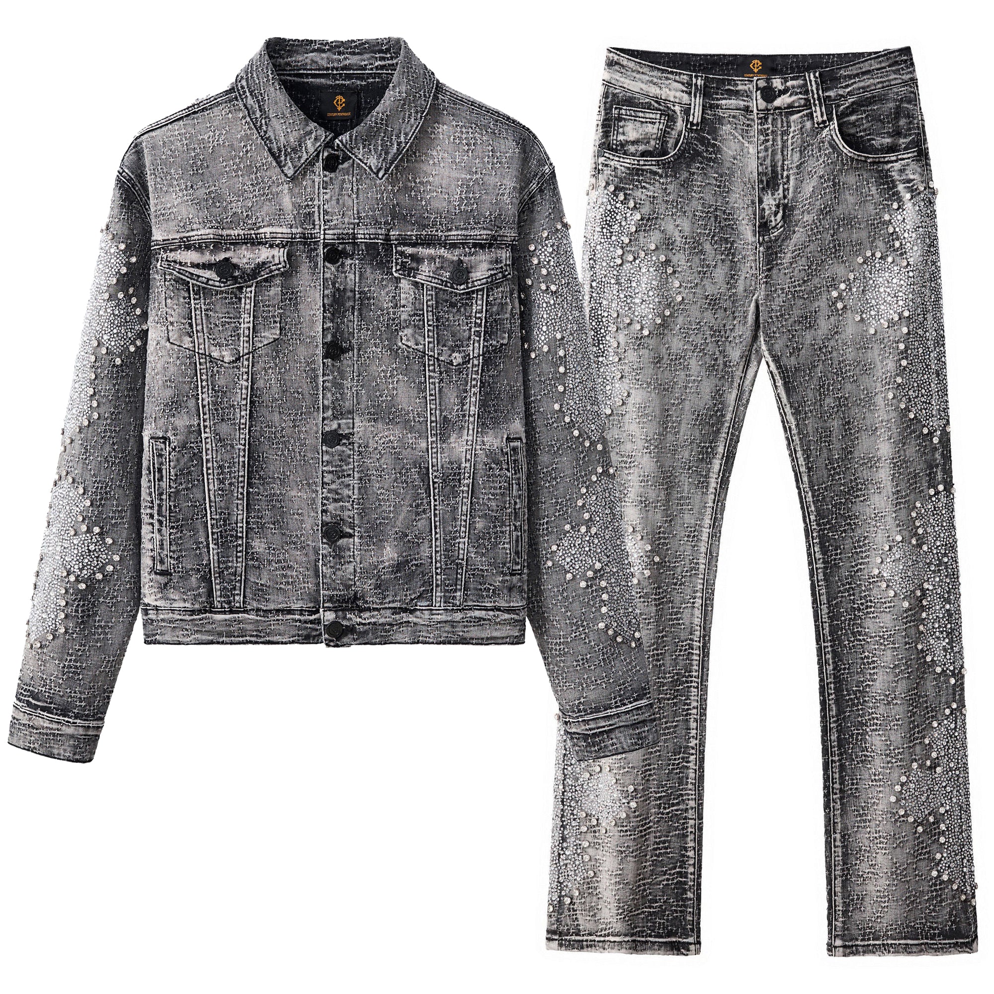 Sanctum Cross Denim SET – Century Penthouse-GREY – baroccowholesale